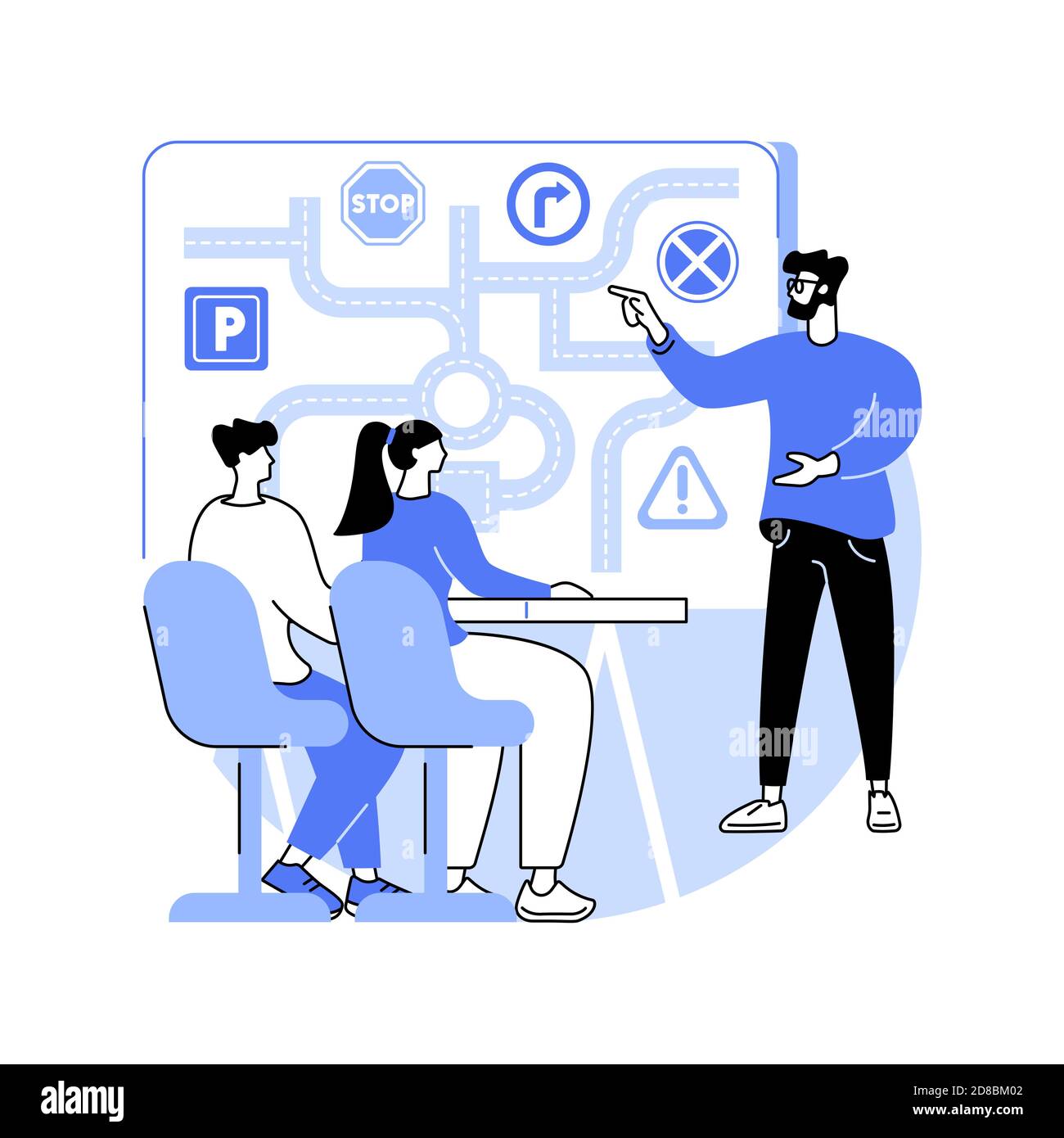 Driving lessons abstract concept vector illustration Stock Vector Image ...