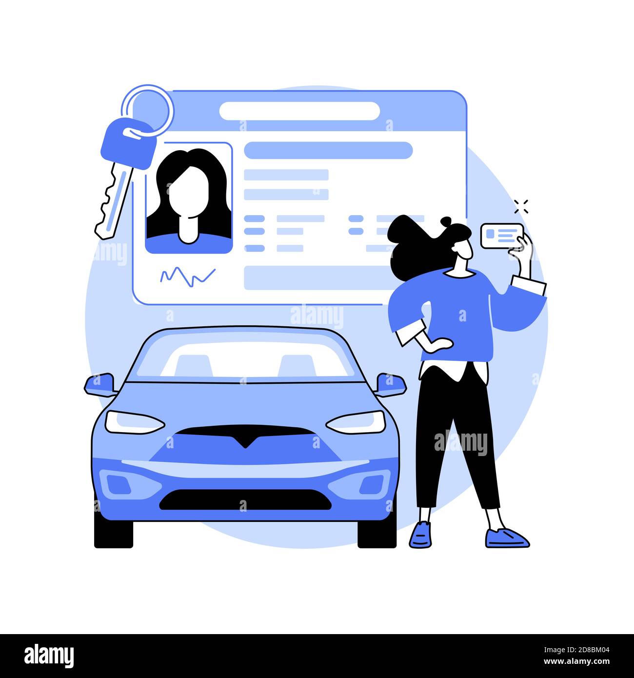 Driving license abstract concept vector illustration Stock Vector Image ...