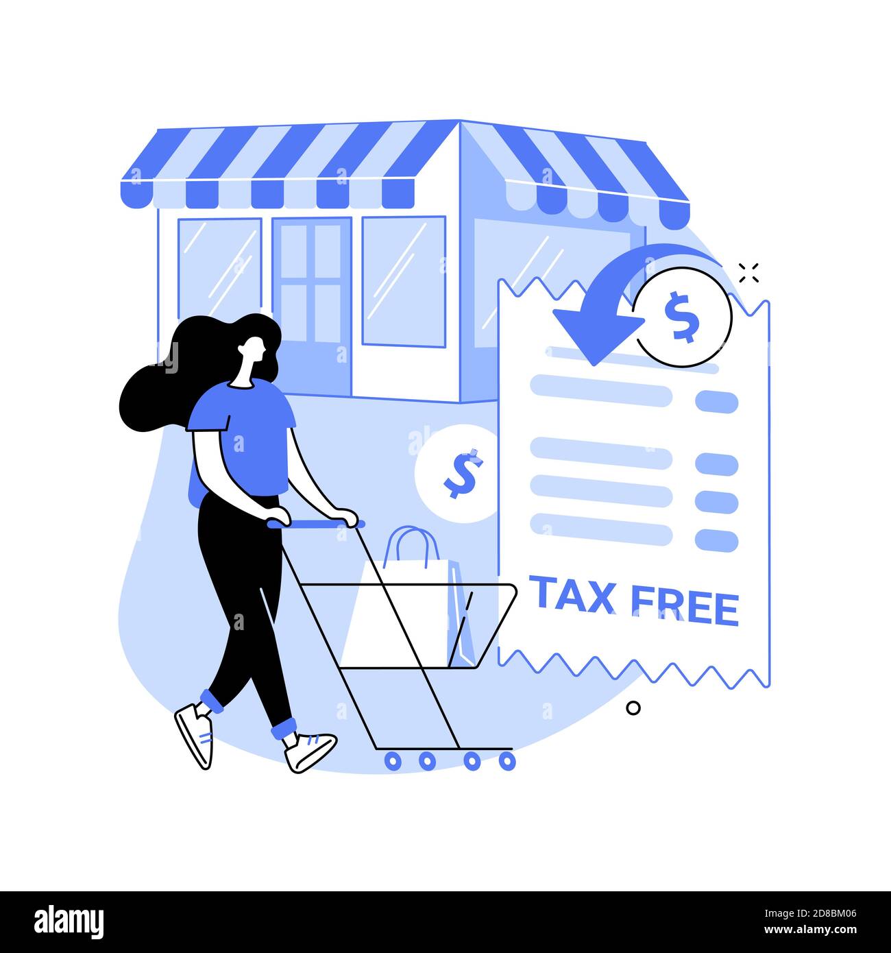 Tax free service abstract concept vector illustration Stock Vector ...