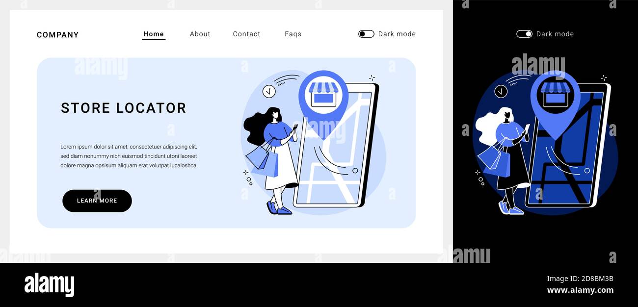 Store locator vector concept landing page Stock Vector Image & Art - Alamy