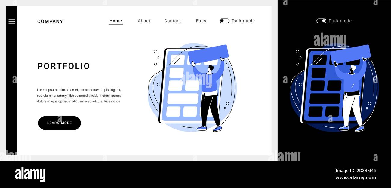 Portfolio vector concept landing page Stock Vector Image & Art - Alamy