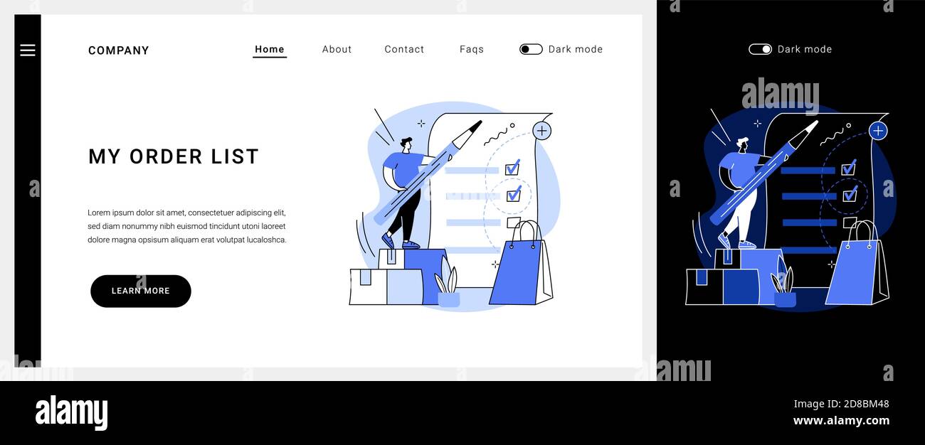 List items Stock Vector Images - Alamy