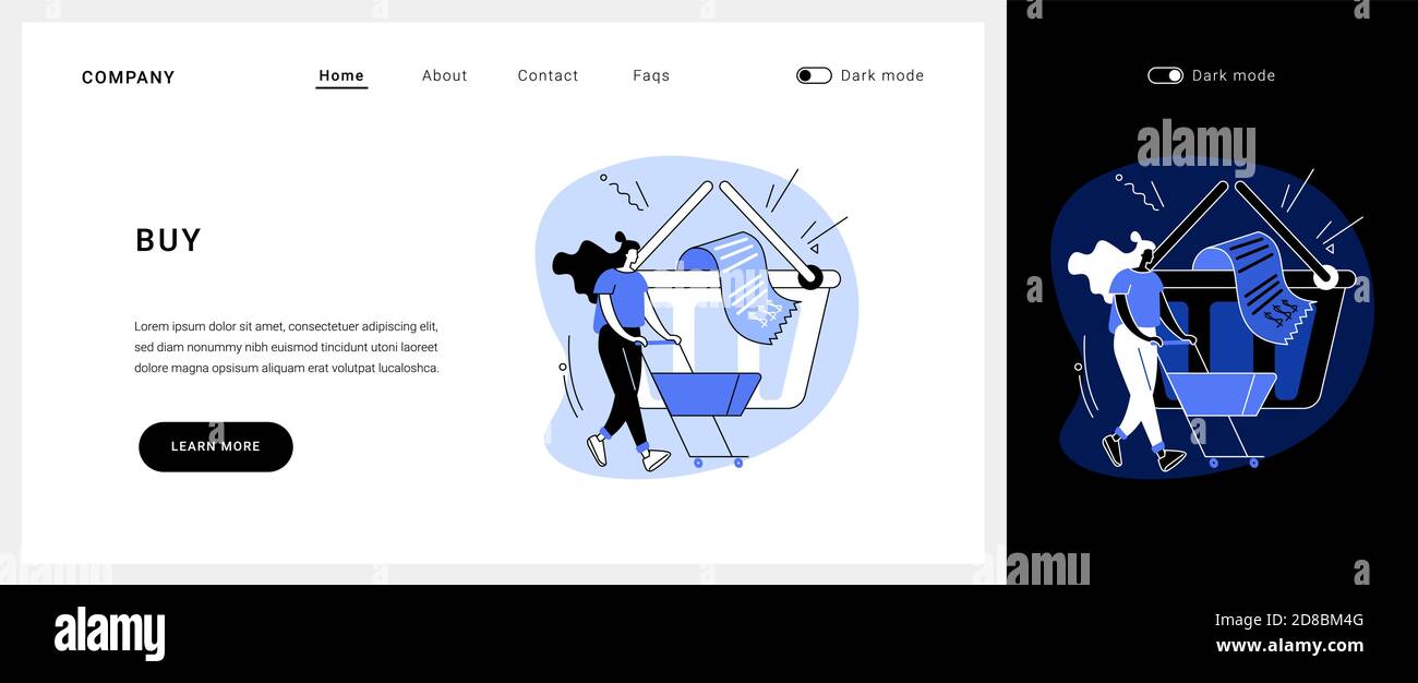 Online grocery landing page Stock Vector Images - Alamy