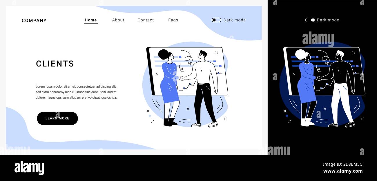 Clients vector concept landing page Stock Vector Image & Art - Alamy