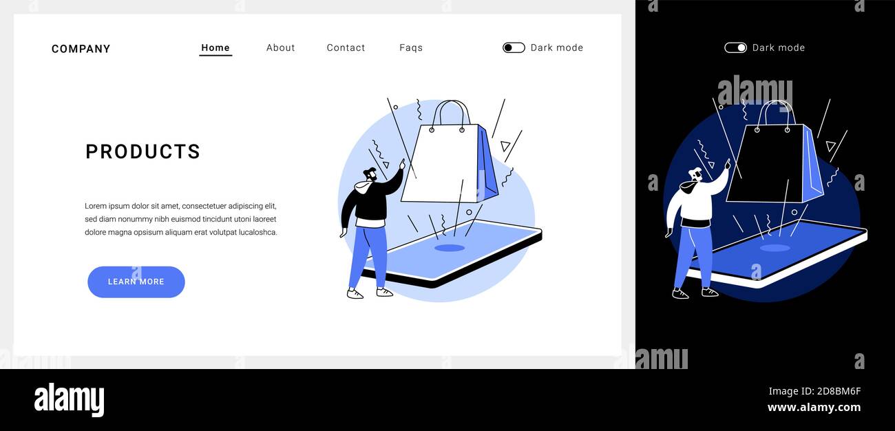 Product vector concept landing page Stock Vector Image & Art - Alamy