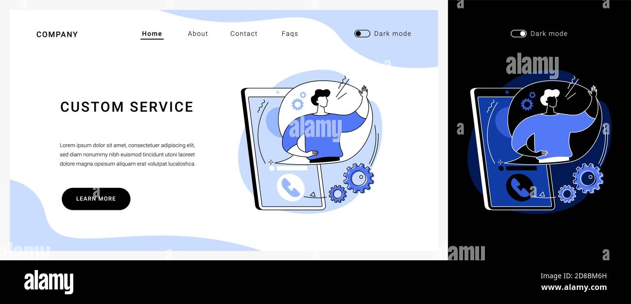 Custom service vector concept landing page Stock Vector Image & Art - Alamy