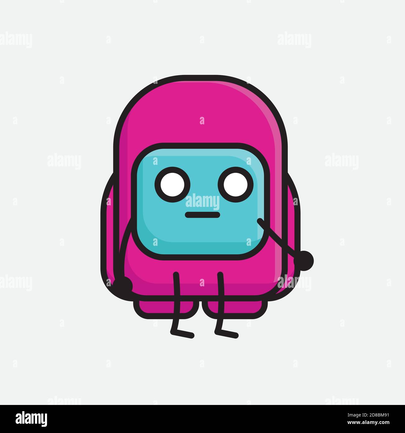 An illustration of Cute Pink Astronaut Vector Character Stock Vector ...