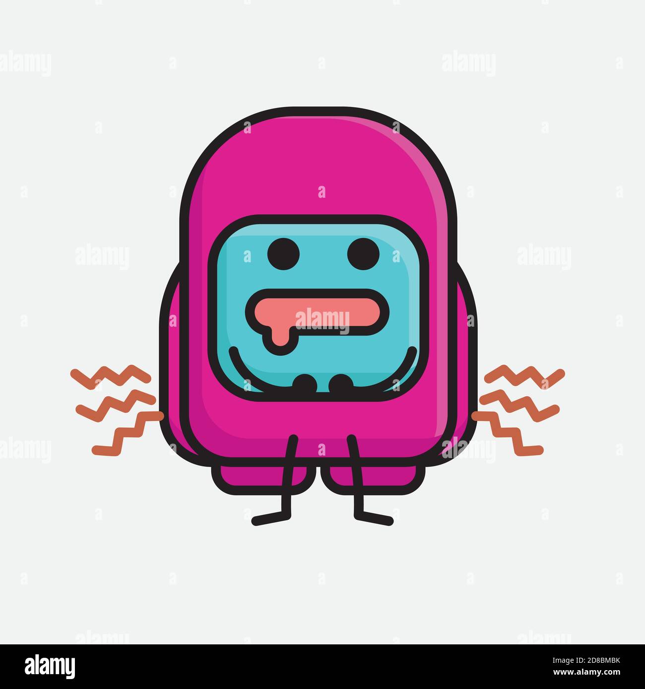 An illustration of Cute Pink Astronaut Vector Character Stock Vector ...