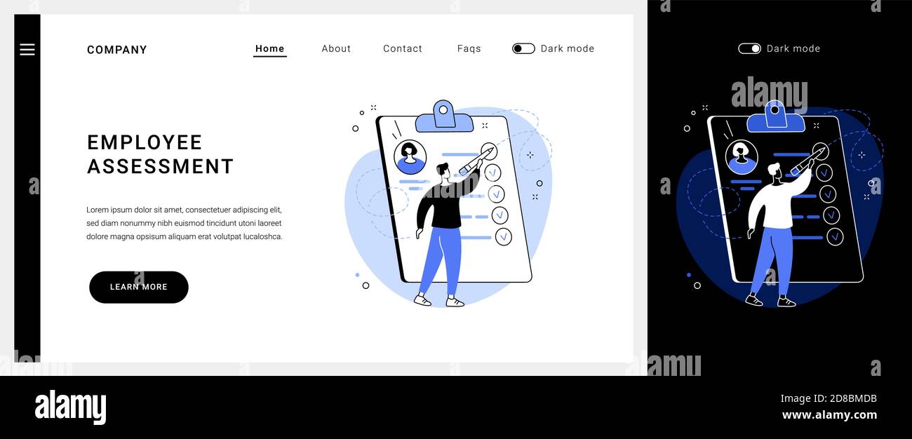 Employee assessment vector concept landing page Stock Vector Image ...