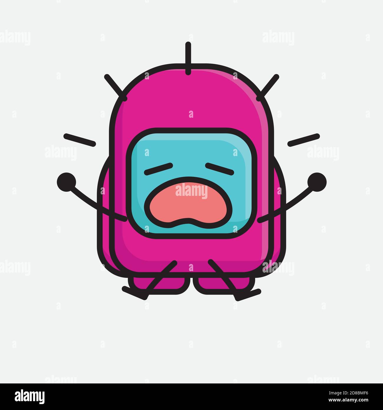 An illustration of Cute Pink Astronaut Vector Character Stock Vector ...