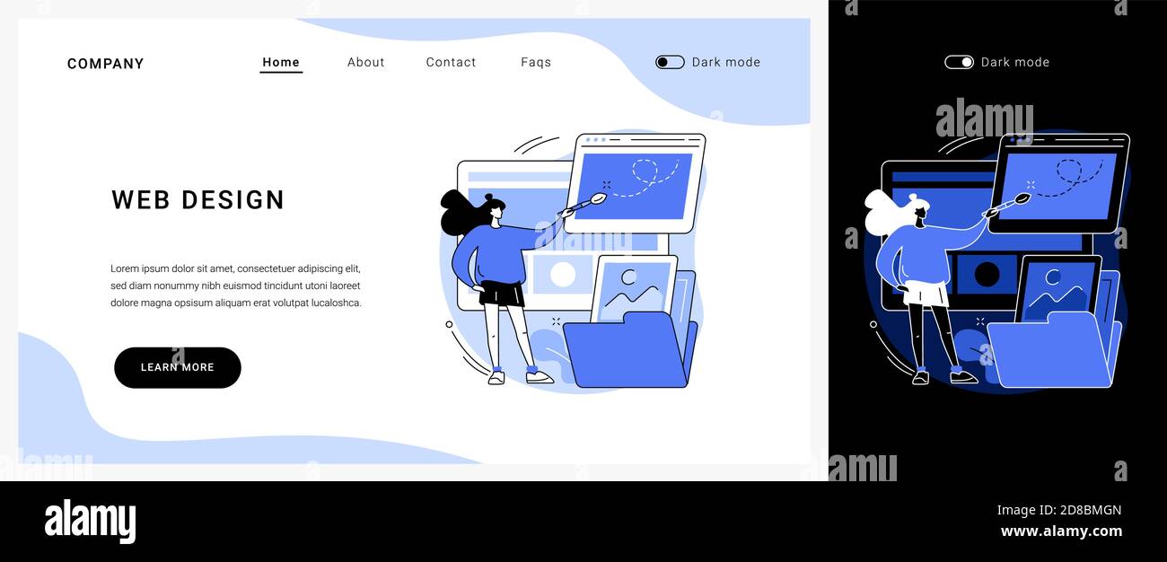 Web design vector concept landing page Stock Vector Image & Art - Alamy