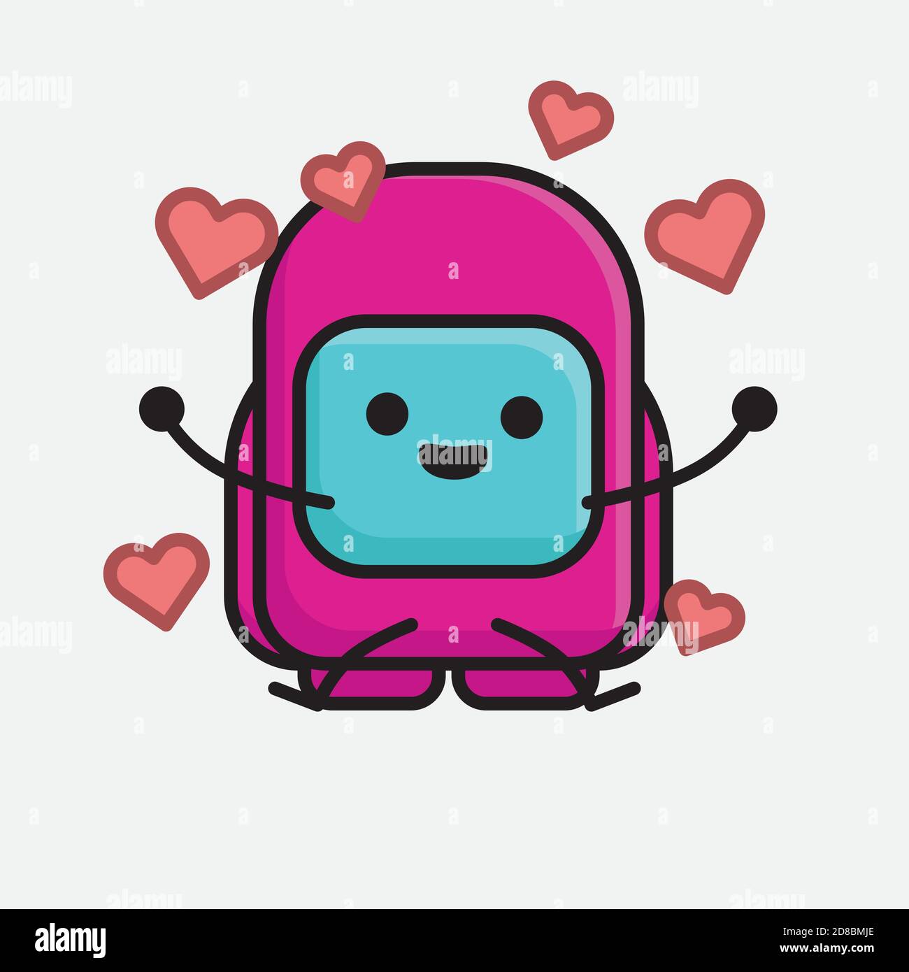 An illustration of Cute Pink Astronaut Vector Character Stock Vector ...