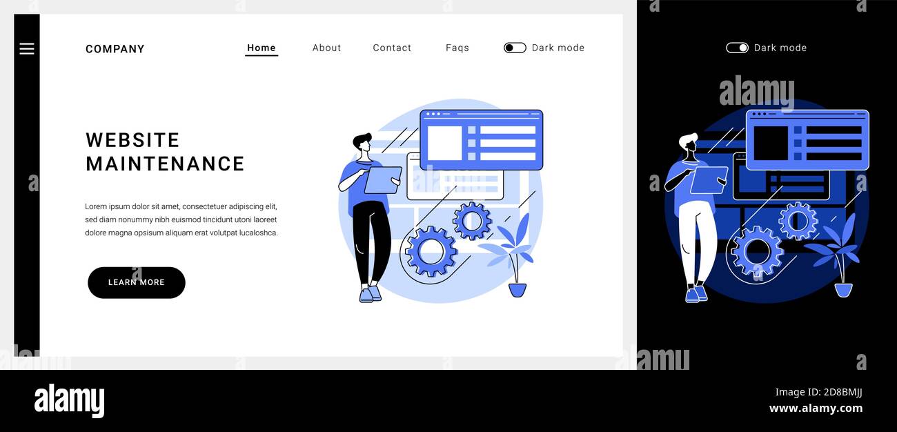 Website maintenance vector concept landing page Stock Vector Image ...