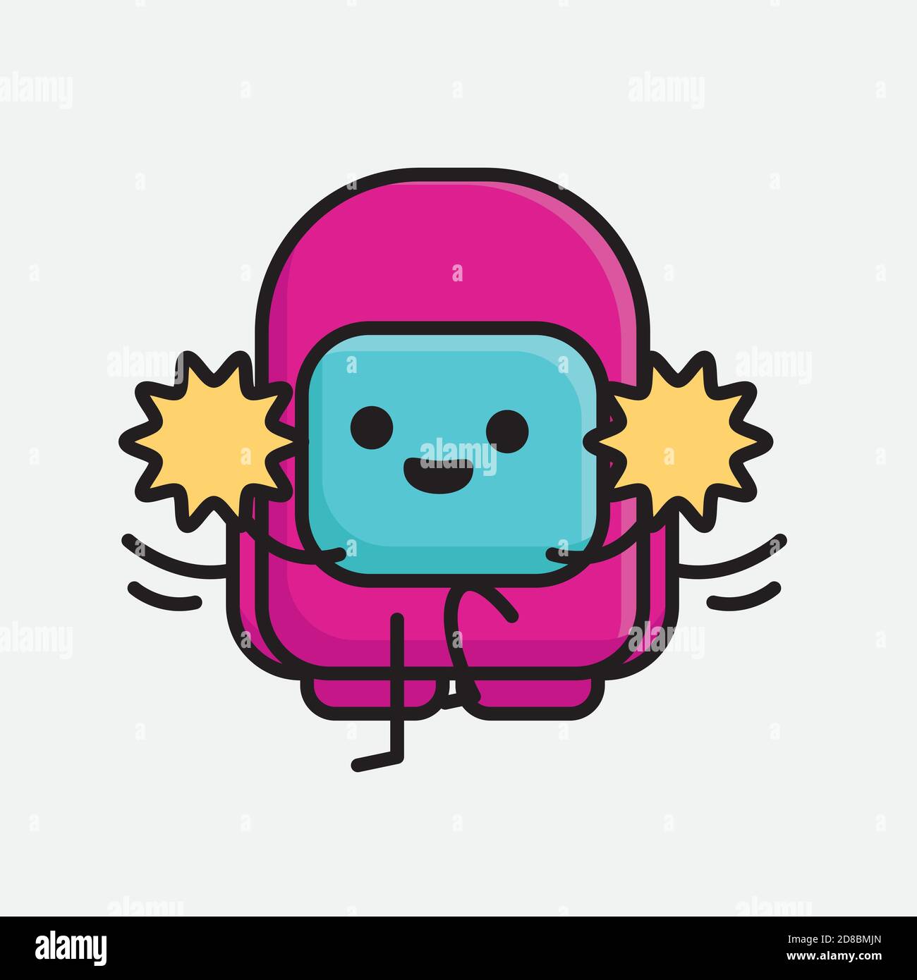 An illustration of Cute Pink Astronaut Vector Character Stock Vector ...