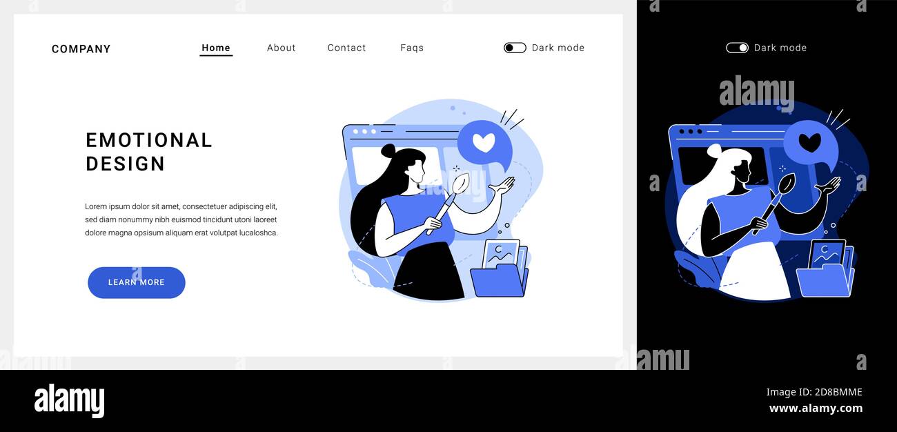 Emotional design vector concept landing page Stock Vector Image & Art ...