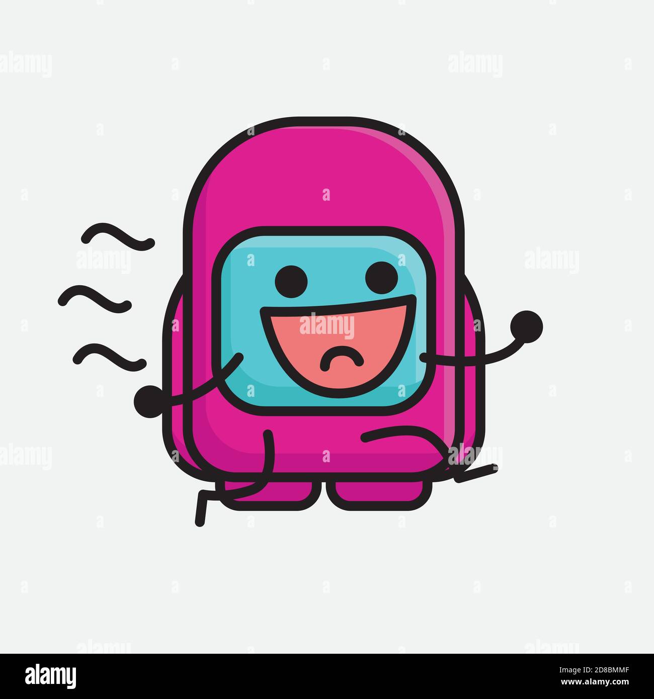 An illustration of Cute Pink Astronaut Vector Character Stock Vector ...