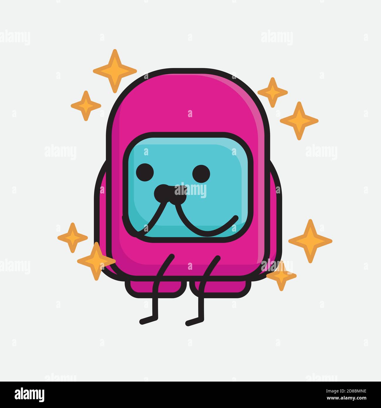 An illustration of Cute Pink Astronaut Vector Character Stock Vector ...