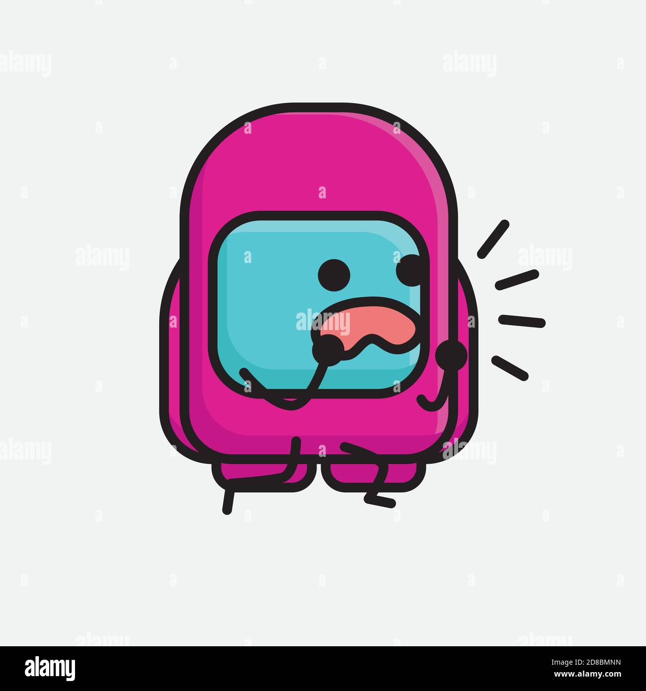 An illustration of Cute Pink Astronaut Vector Character Stock Vector ...
