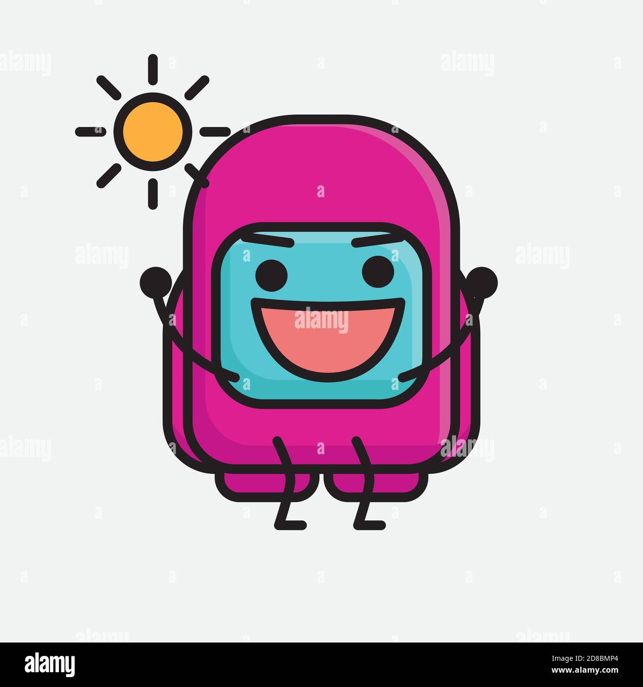 An illustration of Cute Pink Astronaut Vector Character Stock Vector ...