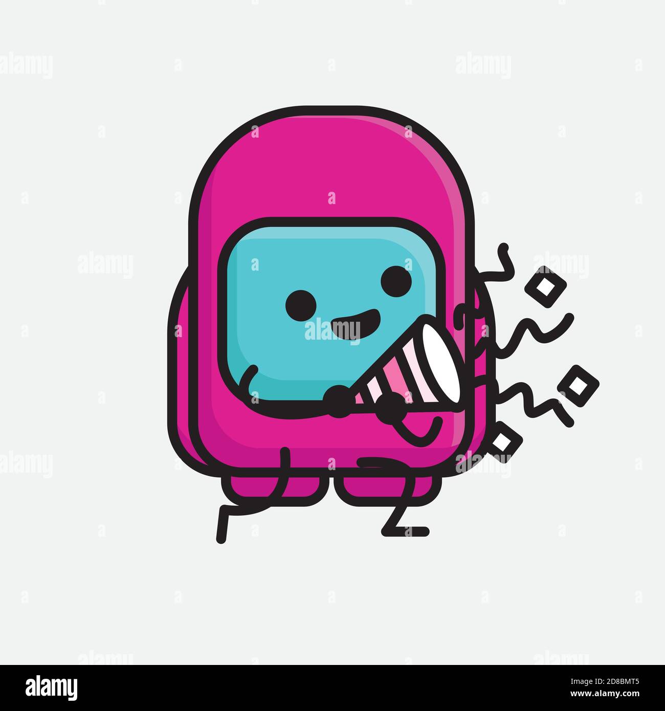 An illustration of Cute Pink Astronaut Vector Character Stock Vector ...