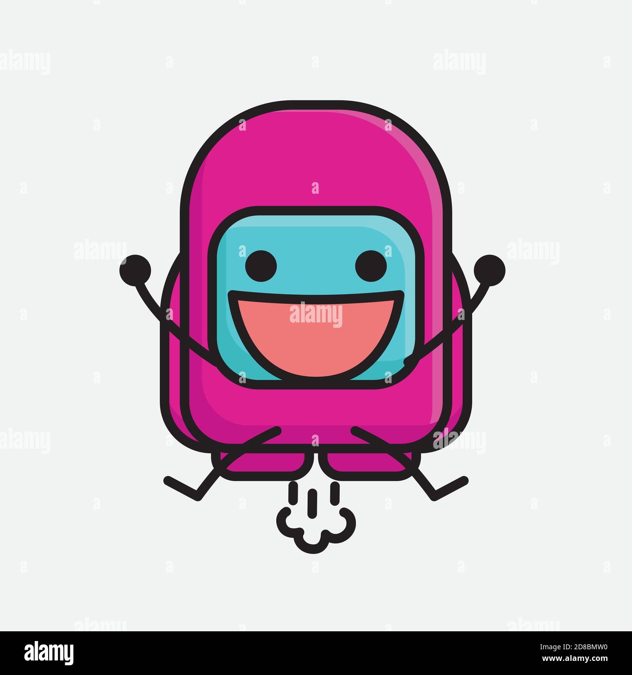 An illustration of Cute Pink Astronaut Vector Character Stock Vector ...