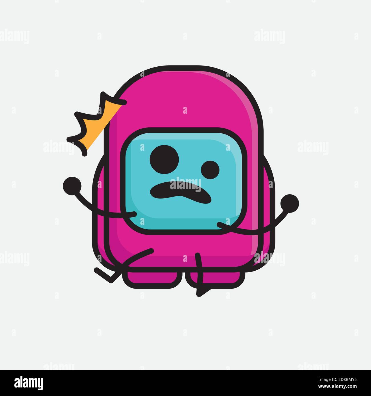 An illustration of Cute Pink Astronaut Vector Character Stock Vector ...