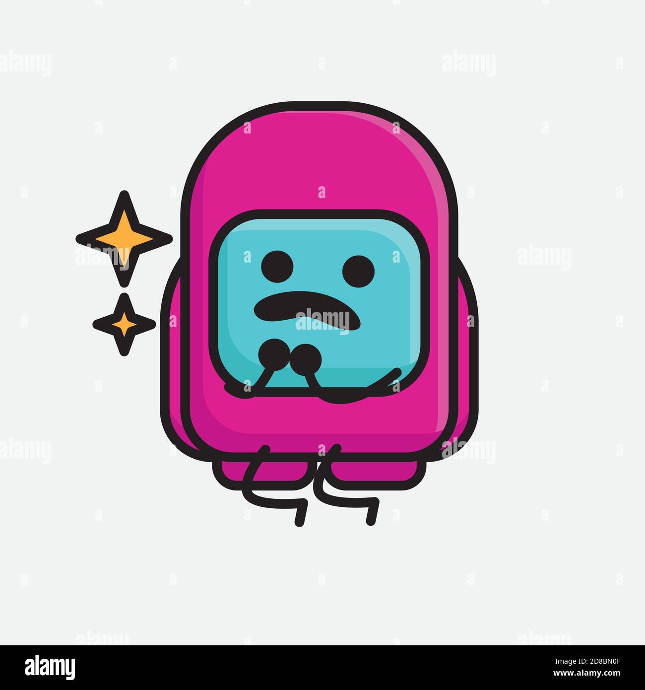 An illustration of Cute Pink Astronaut Vector Character Stock Vector ...