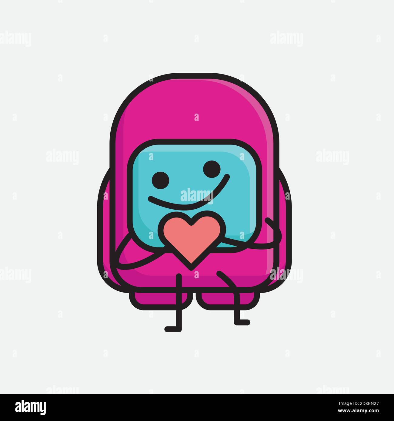 An illustration of Cute Pink Astronaut Vector Character Stock Vector ...