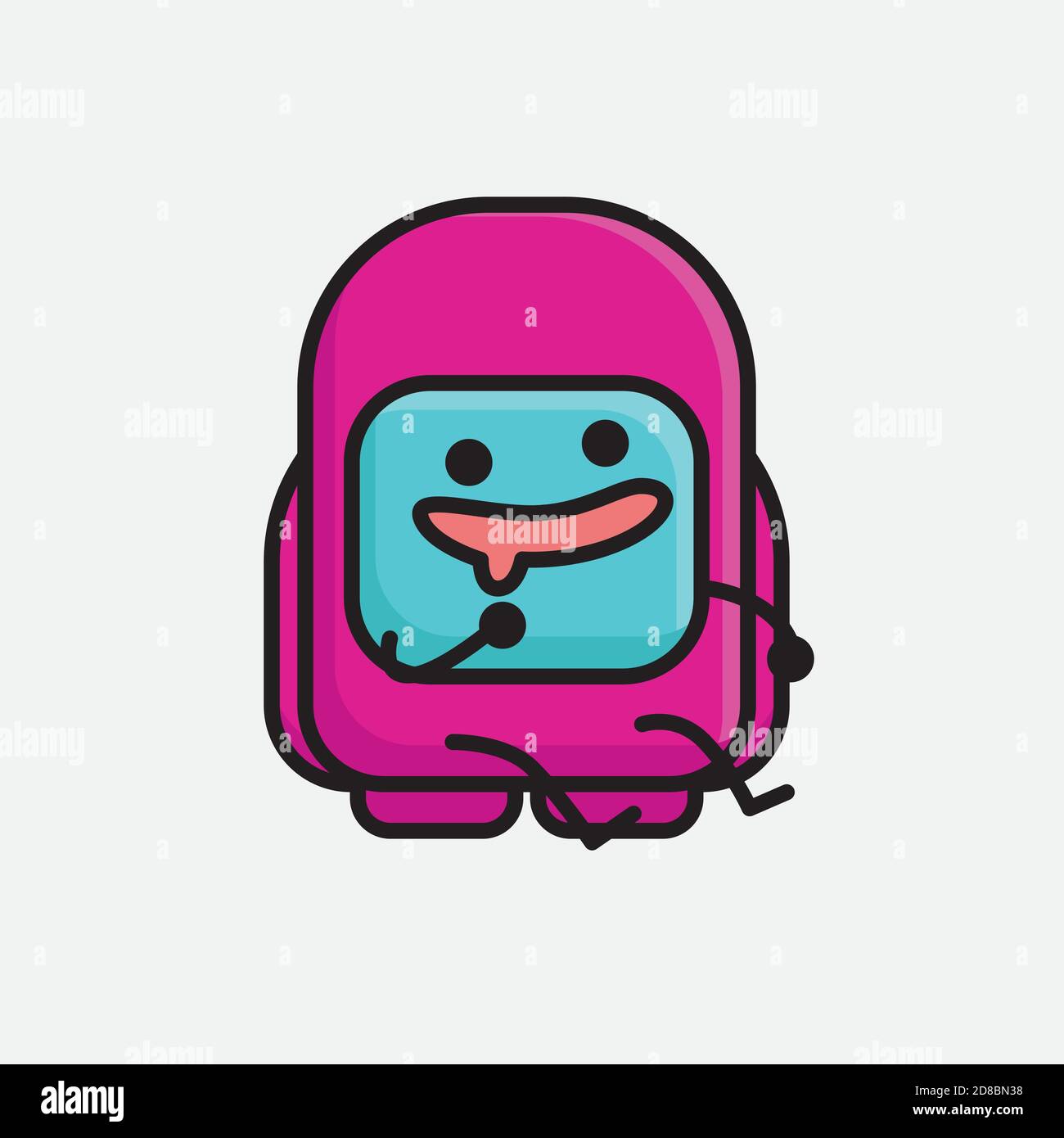 An illustration of Cute Pink Astronaut Vector Character Stock Vector ...