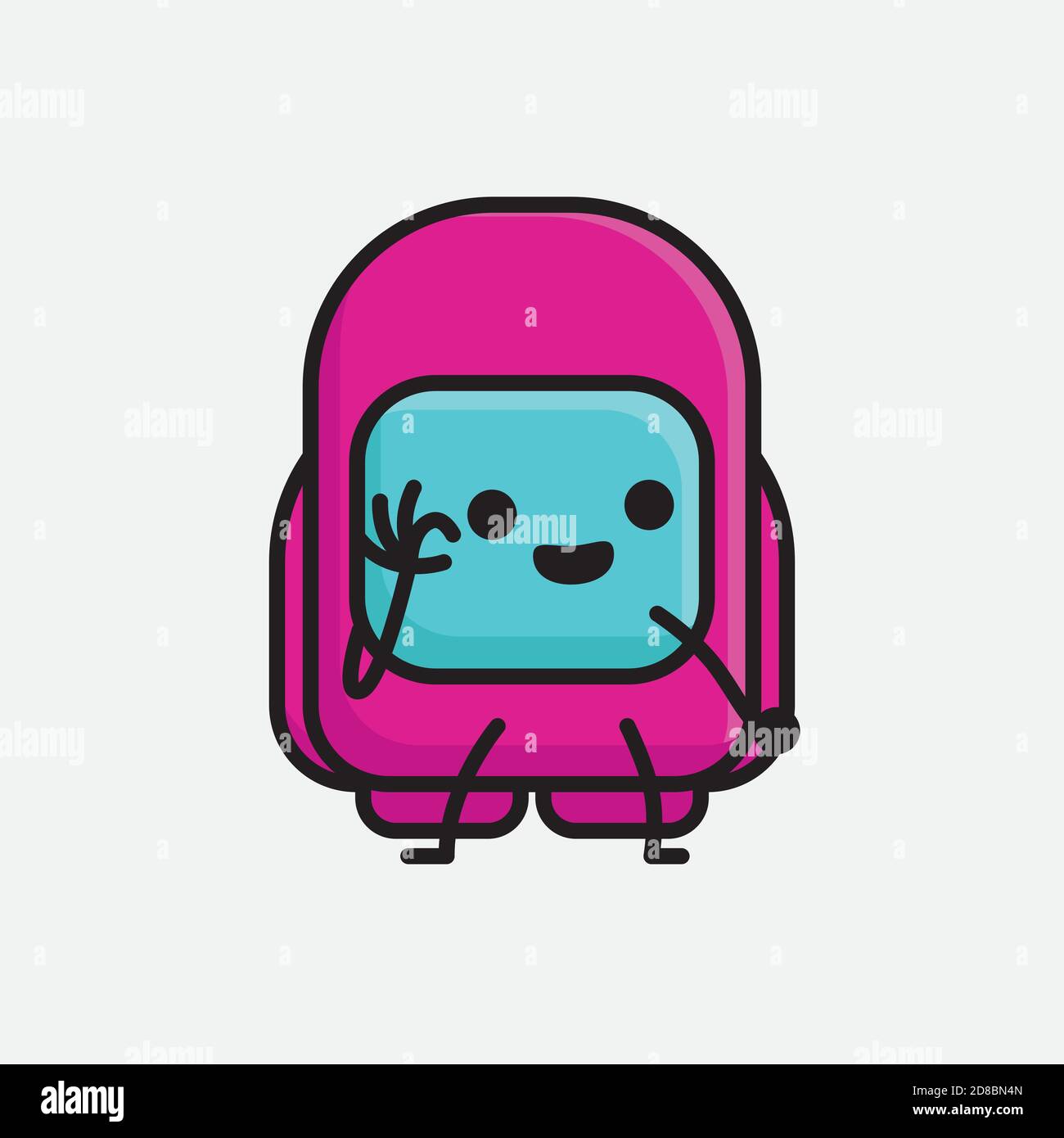 An illustration of Cute Pink Astronaut Vector Character Stock Vector ...