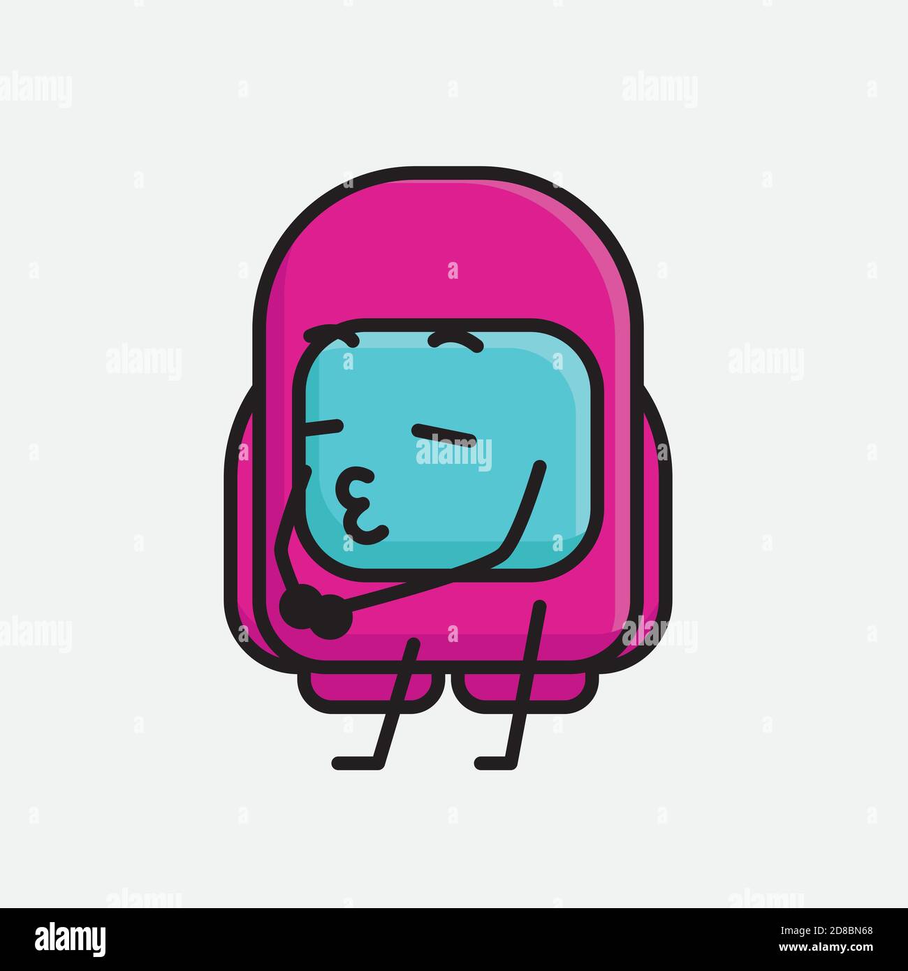 An illustration of Cute Pink Astronaut Vector Character Stock Vector ...
