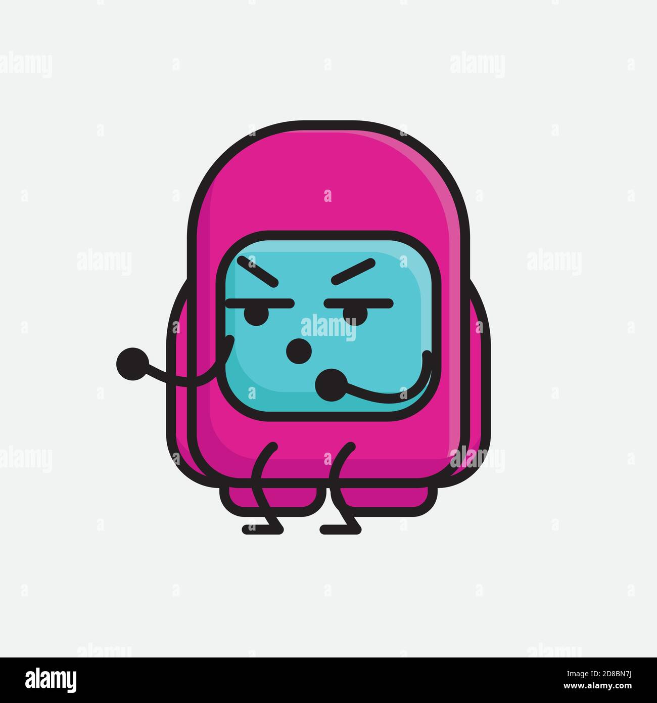 An illustration of Cute Pink Astronaut Vector Character Stock Vector ...