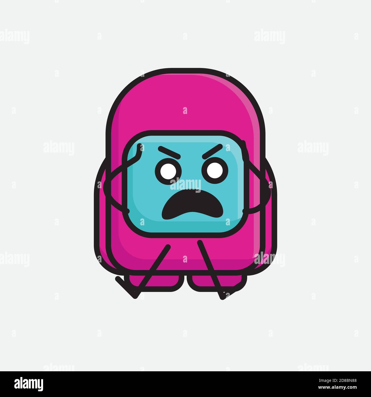 An illustration of Cute Pink Astronaut Vector Character Stock Vector ...