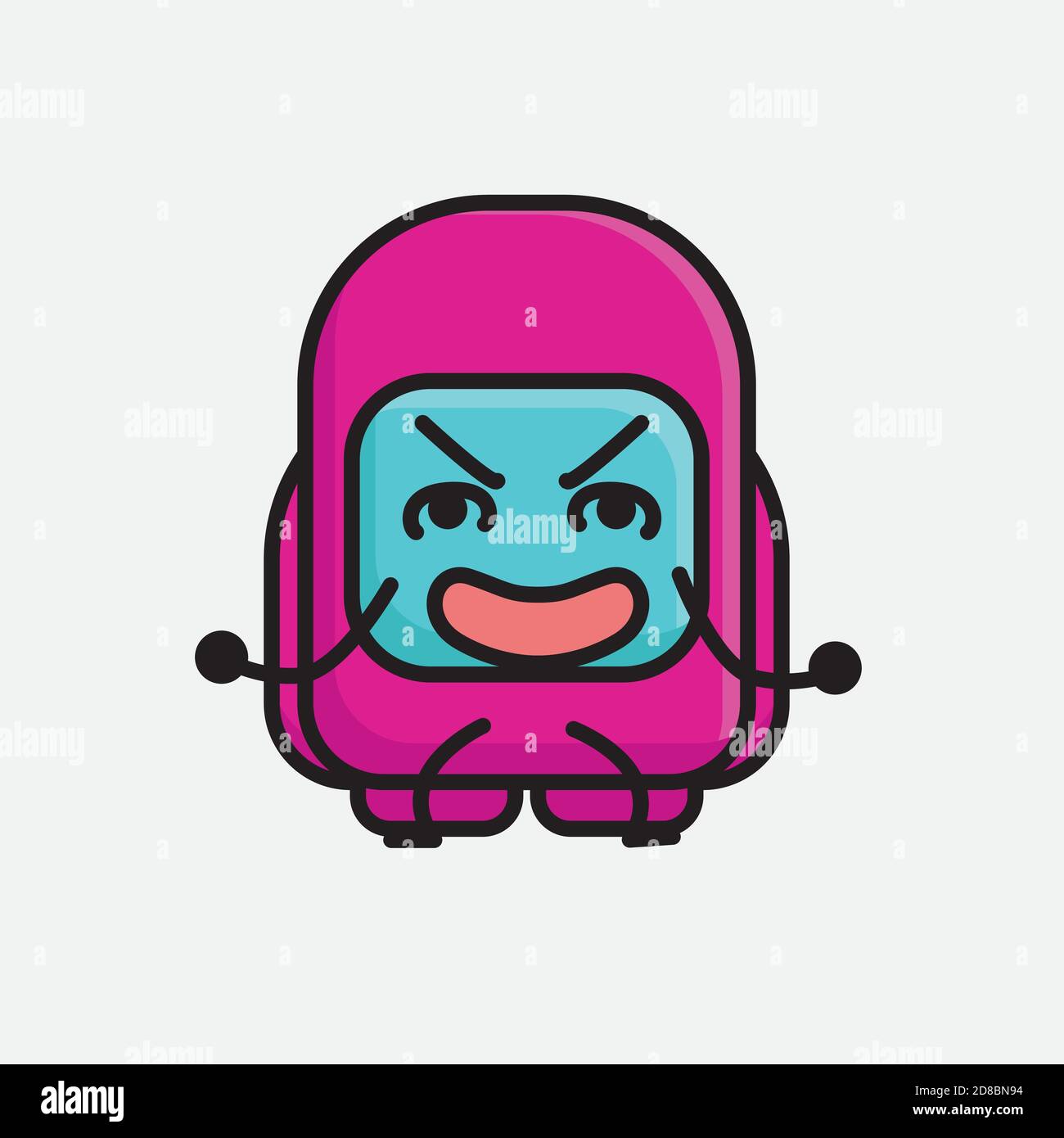 An illustration of Cute Pink Astronaut Vector Character Stock Vector ...