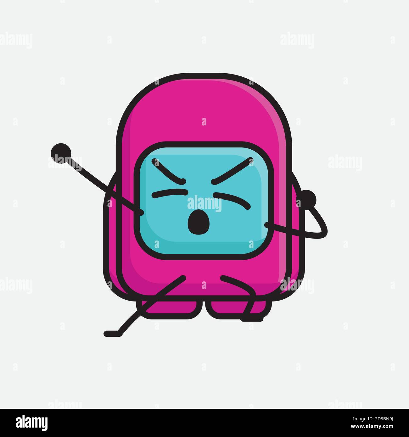 An illustration of Cute Pink Astronaut Vector Character Stock Vector ...