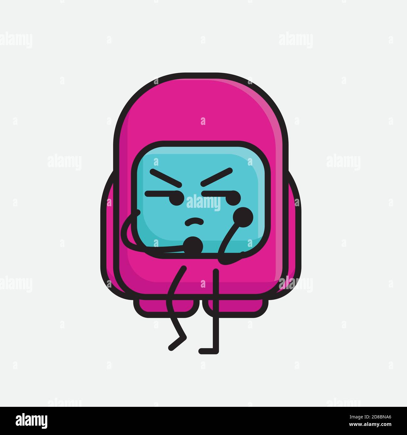 An illustration of Cute Pink Astronaut Vector Character Stock Vector ...
