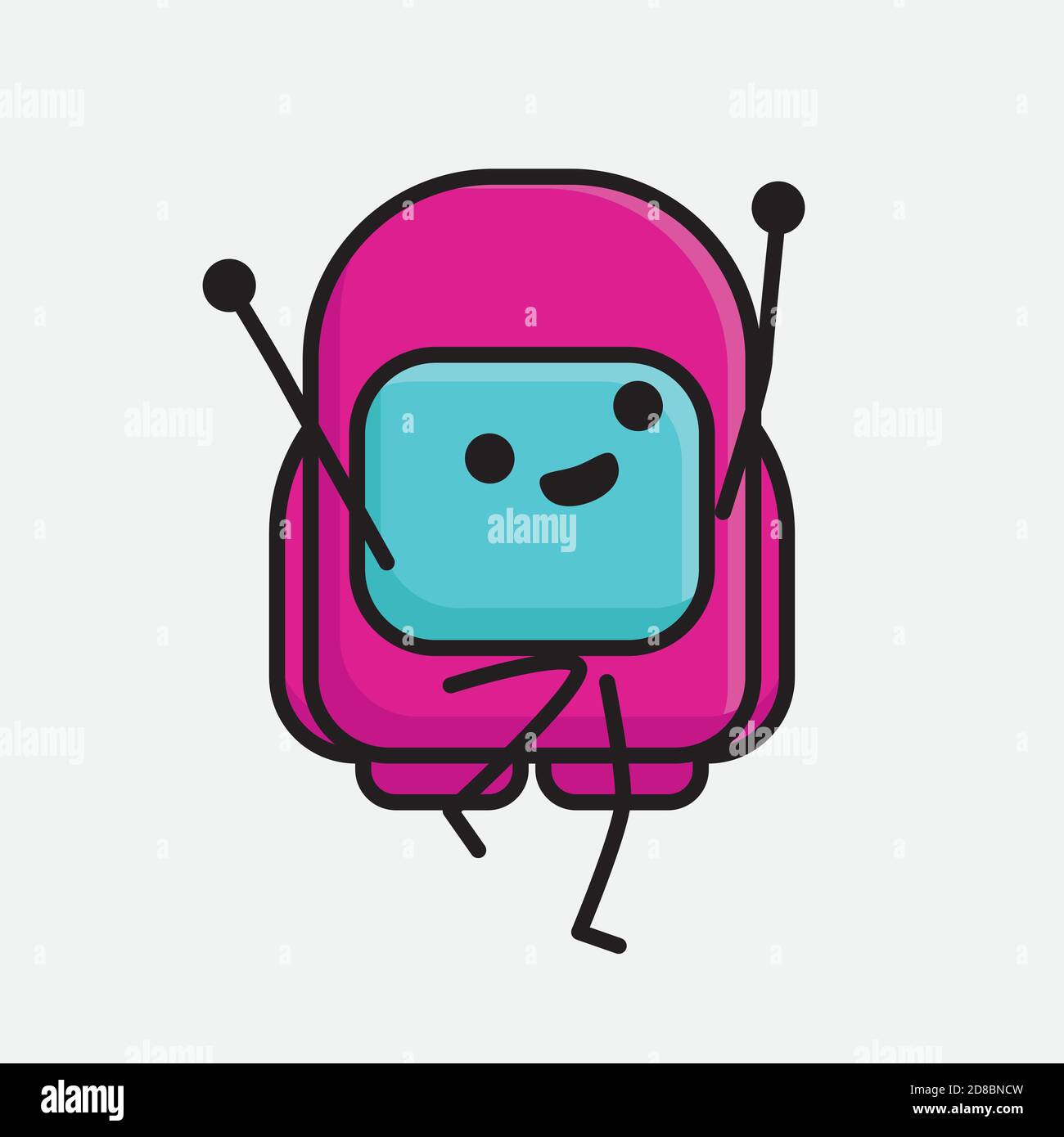 An illustration of Cute Pink Astronaut Vector Character Stock Vector ...