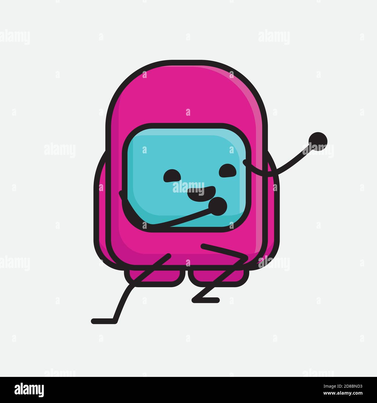An illustration of Cute Pink Astronaut Vector Character Stock Vector ...