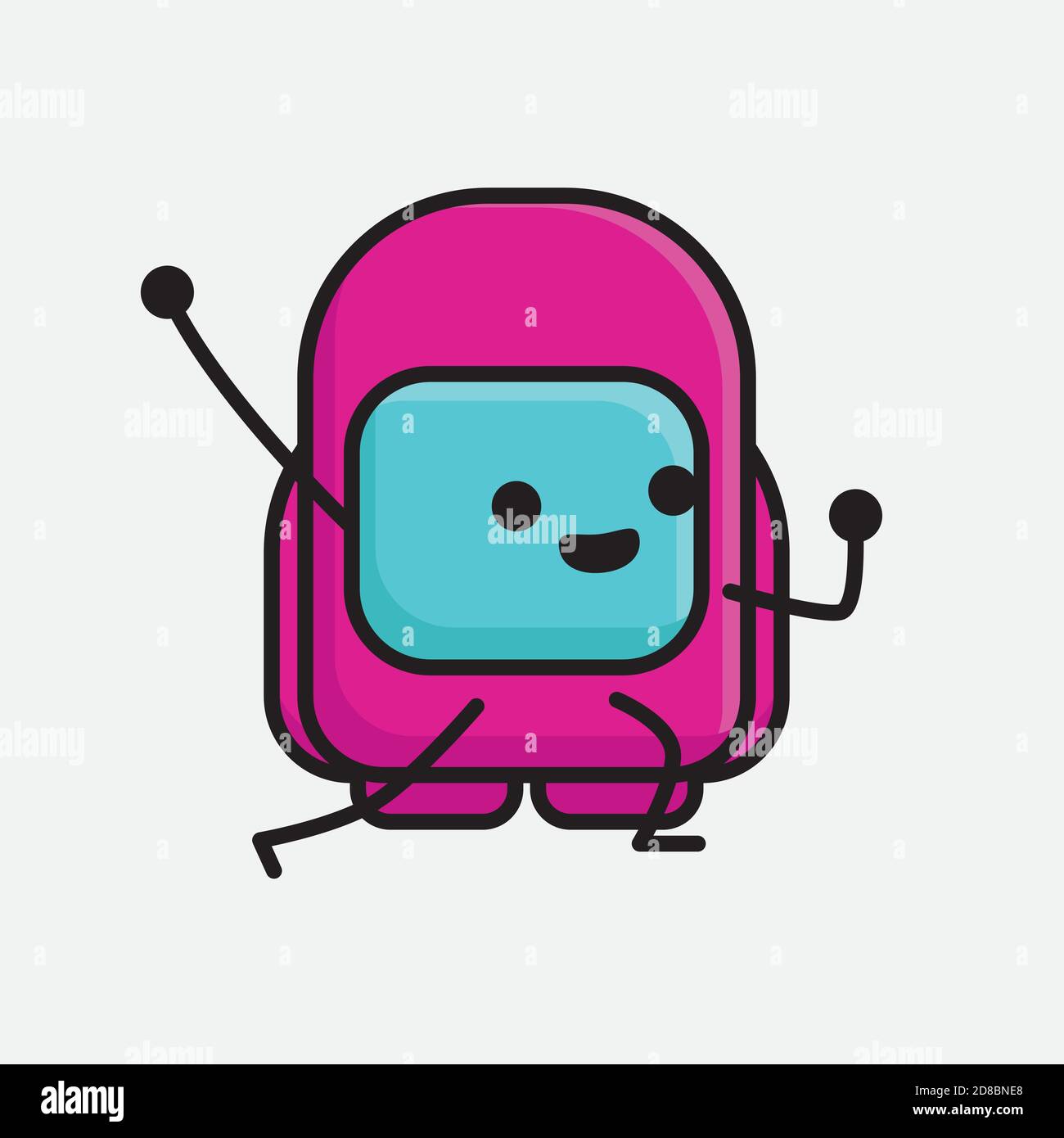 An illustration of Cute Pink Astronaut Vector Character Stock Vector ...