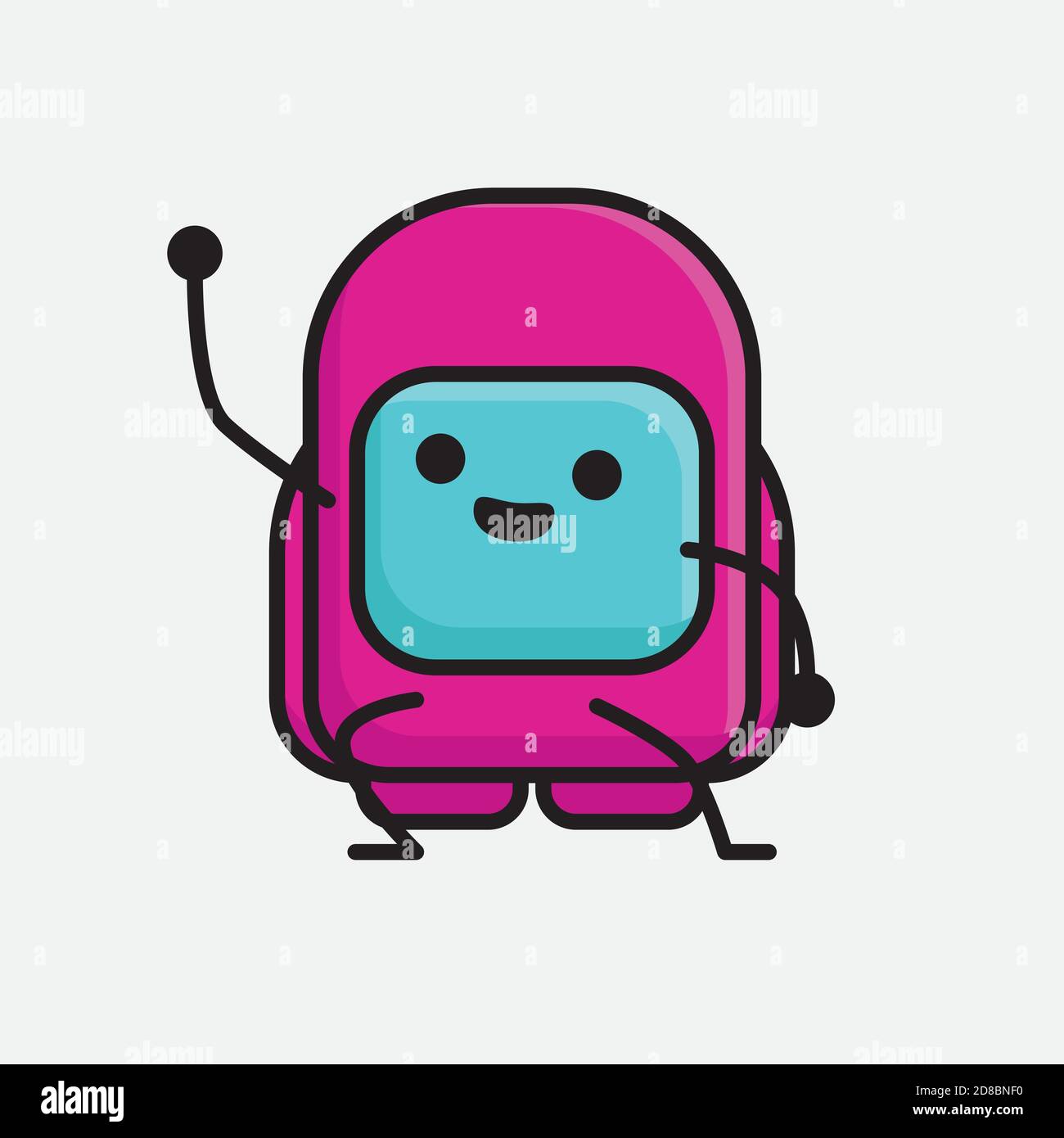 An illustration of Cute Pink Astronaut Vector Character Stock Vector ...