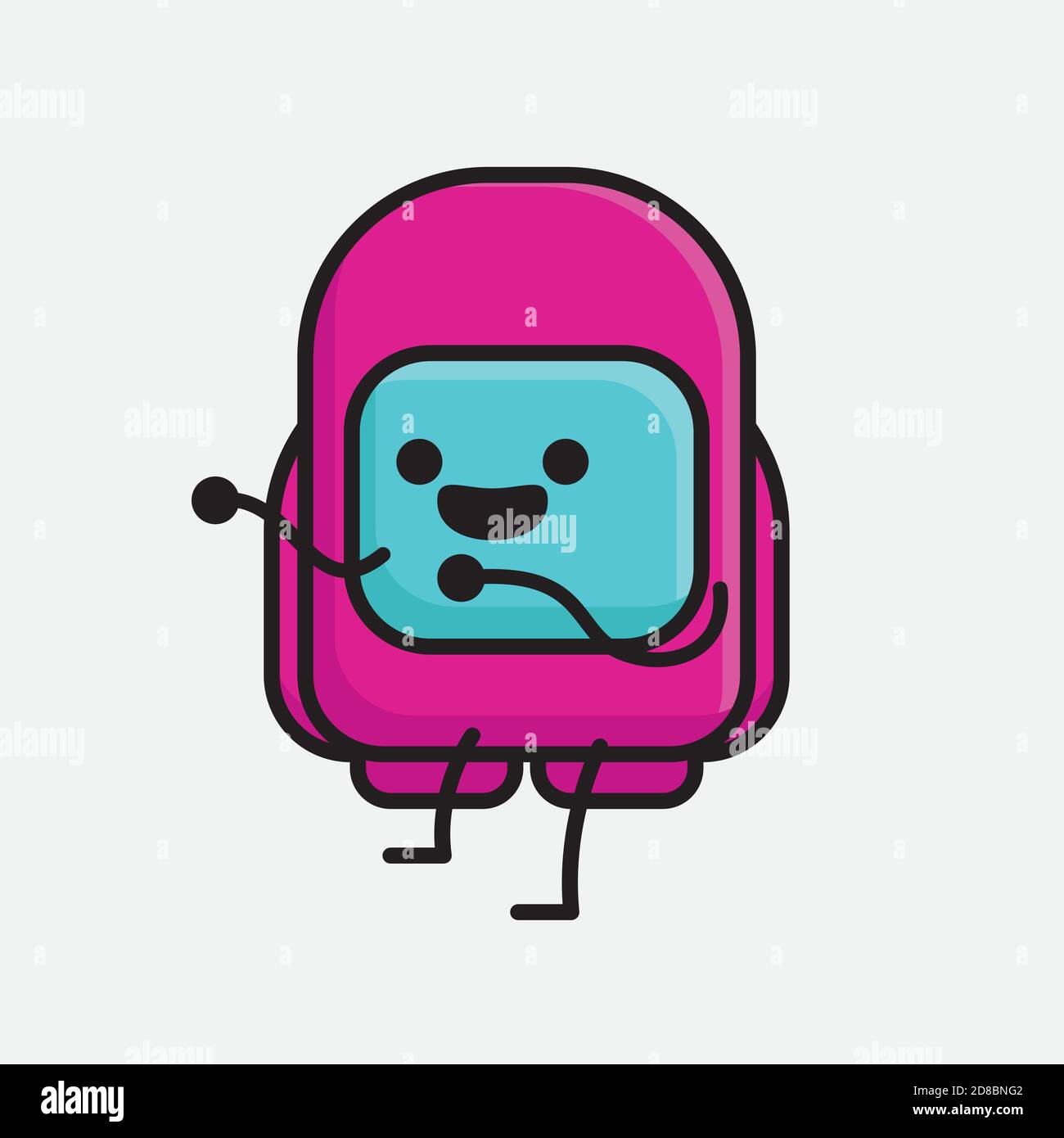 An illustration of Cute Pink Astronaut Vector Character Stock Vector ...