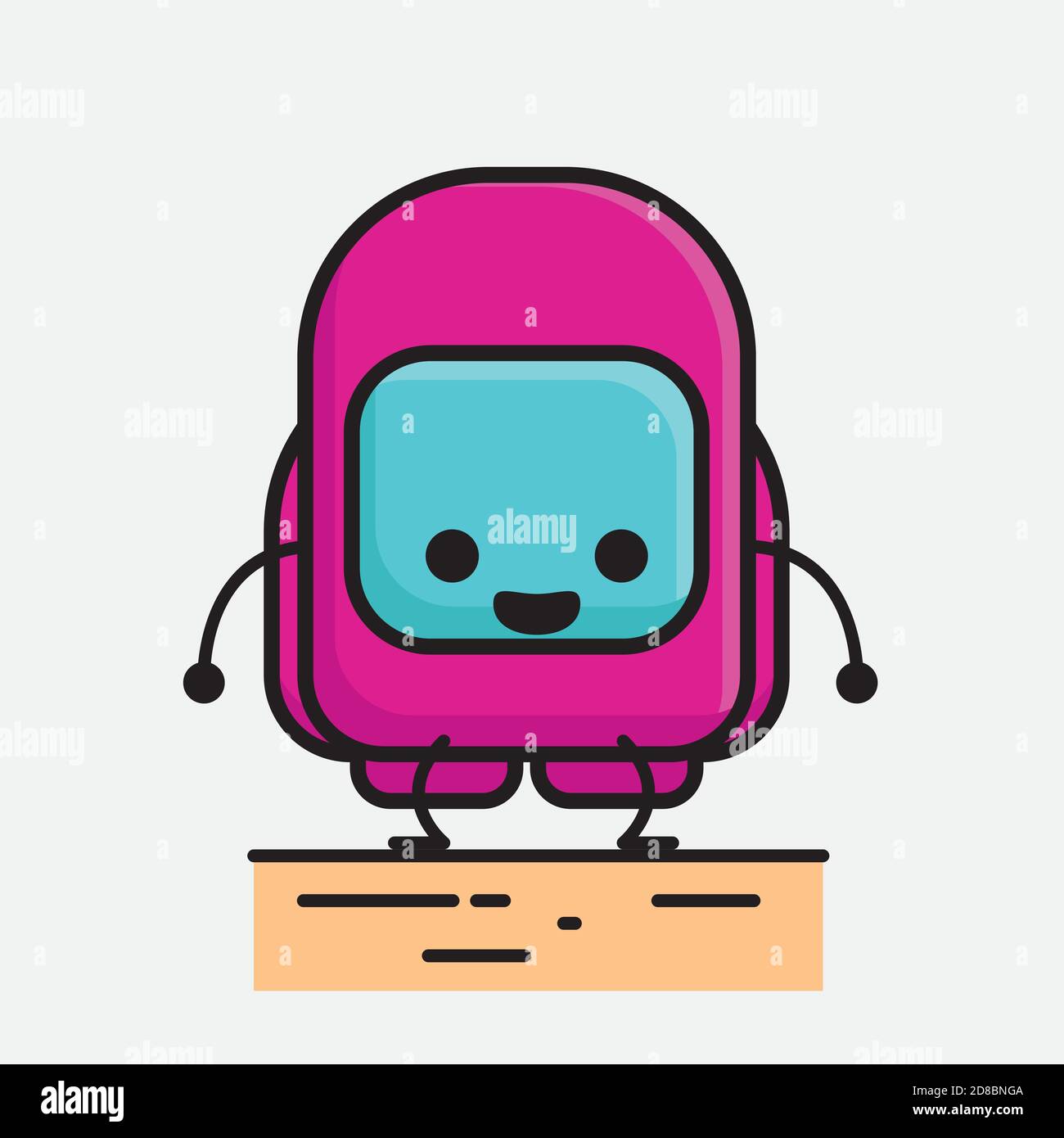 An illustration of Cute Pink Astronaut Vector Character Stock Vector ...