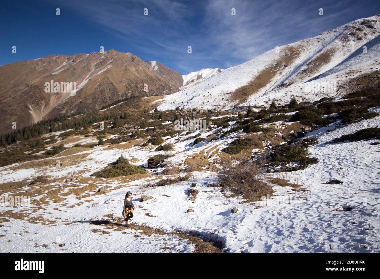 Winter Hiking to Kol Tor Lake in Kyrgyzstan's Chuy Oblast Stock Photo ...