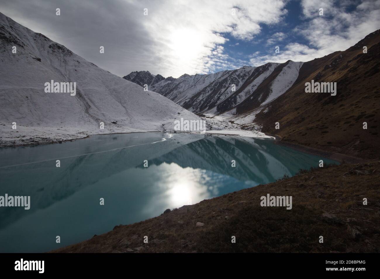 Winter Hiking to Kol Tor Lake in Kyrgyzstan's Chuy Oblast Stock Photo ...