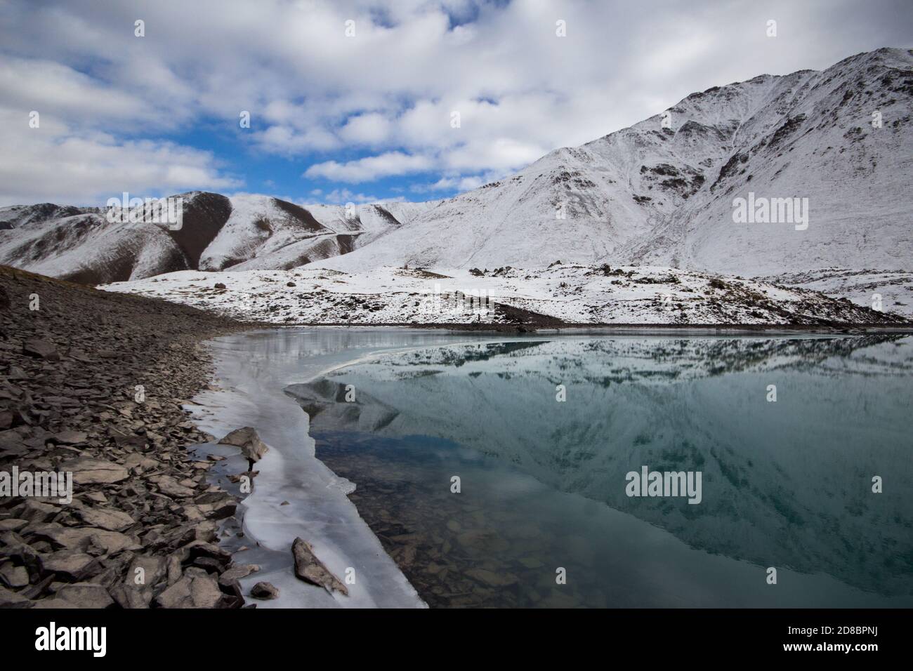 Winter Hiking to Kol Tor Lake in Kyrgyzstan's Chuy Oblast Stock Photo ...