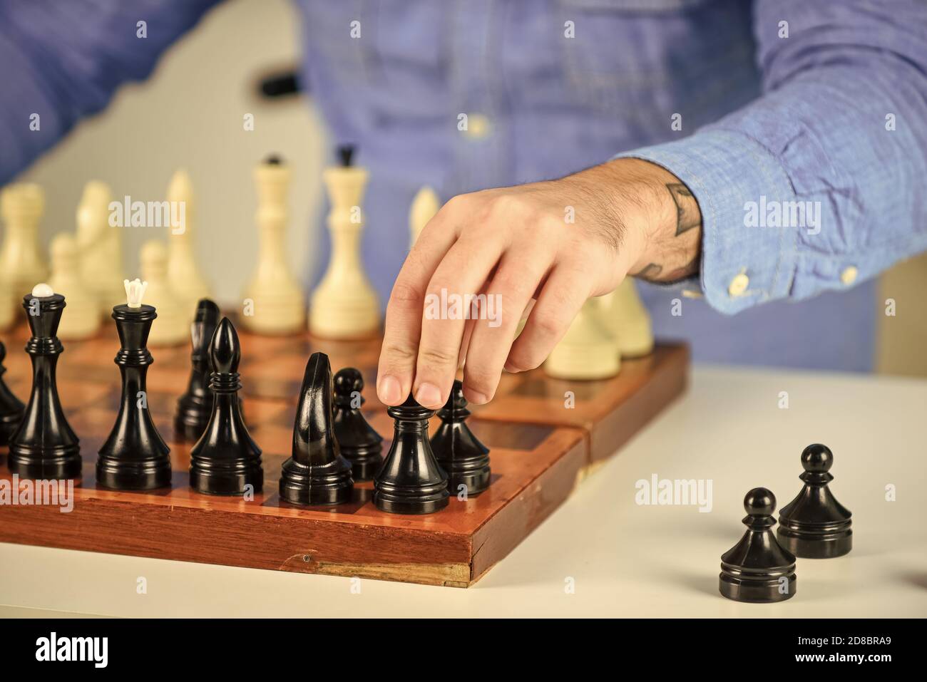 Tactics is knowing what to do. Chess lesson. Strategy concept. Playing ...