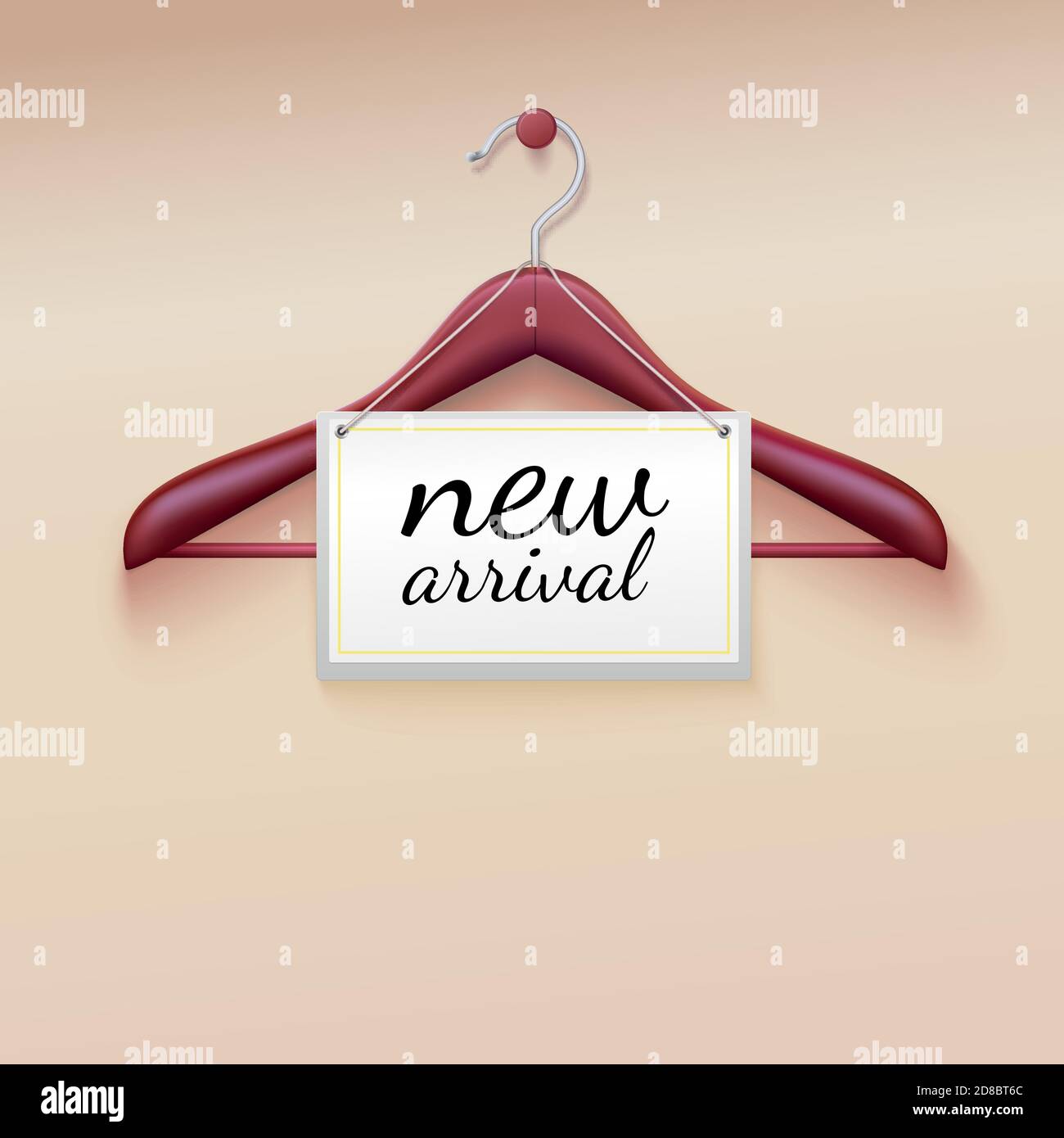 Clothes hanger with new arrival tag Stock Vector Image & Art - Alamy