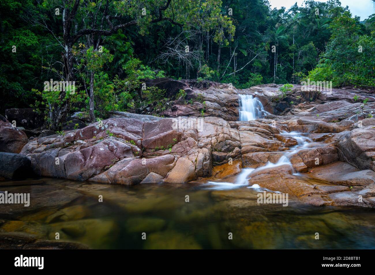 Waterfalls and cascades at Callistemon Crossing on Finch Hatton Creek ...