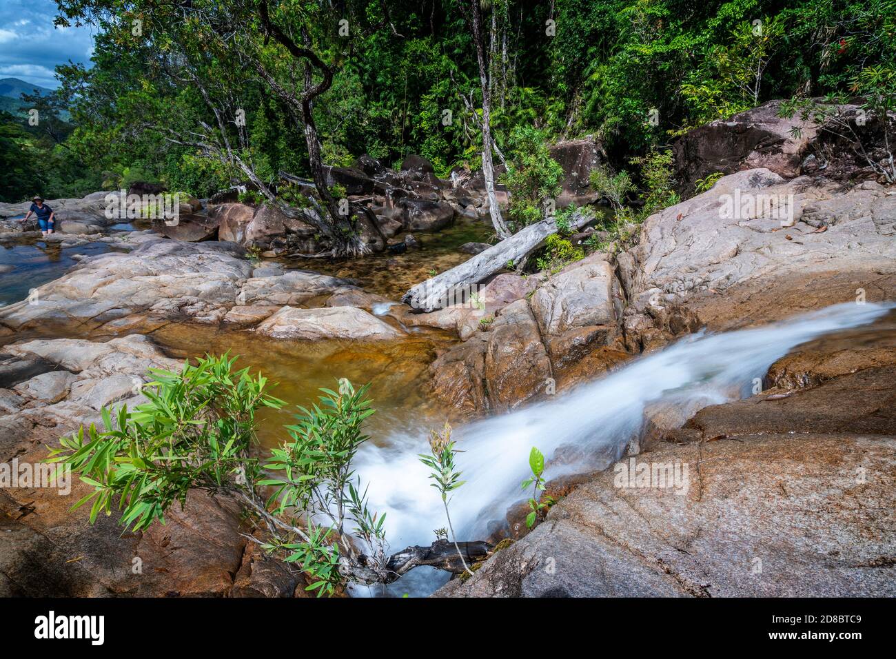 Waterfalls and cascades at Callistemon Crossing on Finch Hatton Creek ...