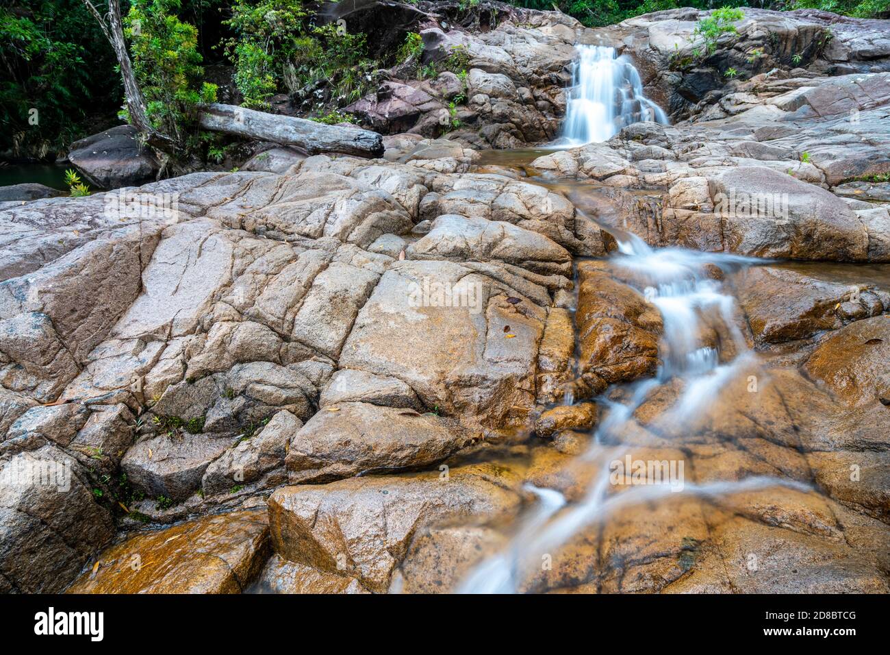 Waterfalls and cascades at Callistemon Crossing on Finch Hatton Creek ...